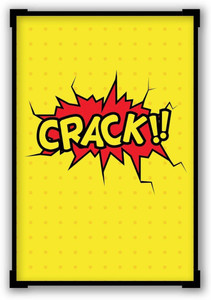 Athah Frameless Poster Crack Comic Sound Quirky Illustration Paper ...