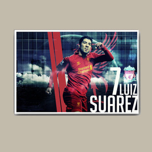 Liverpool Fc Luis Suarez Wall Hang Fine Art Print - Abstract posters in ...