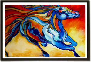 Abstract Running Horse Paper Print - Animals posters in India - Buy art ...