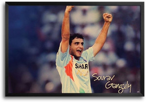 Sourav Ganguly Celebration Framed Photographic Paper - Sports posters ...