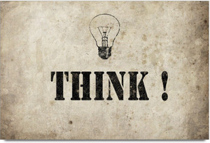 RangeeleInkers Think Bulb Laminated Poster Paper Print - Abstract ...