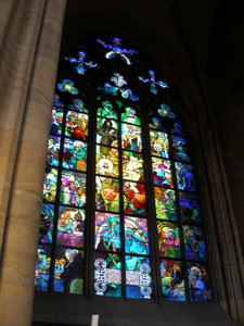 Vít secesni vitraz (Medium) Paper Print - Art & Paintings posters in ...