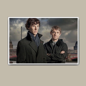 Sherlock Dr Watson And Sherlock Pose Wall Hang Fine Art Print ...