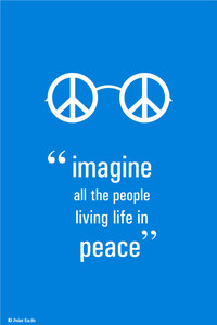 Poster - Imagine All The People Living Life In Peace Paper Print ...