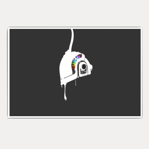Daft Punk Minimal Artwork (18x12) Paper Print - Abstract posters in ...