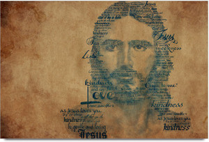Jesus Christ Grunge Typography Artwork Laminated Poster Paper Print ...