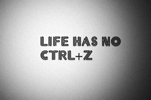 Oshi - Life has no undo Paper Print - Quotes & Motivation, Typography ...