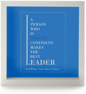 Speaking Frames 'Best Leader' Motivational Framed Poster (White Box ...
