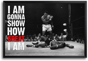 RangeeleInkers Muhammad Ali How Great I Am Laminated Frame Poster Paper ...