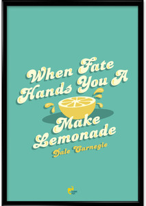 When Fate Hands You A Lemon, Make A Lemonade. - Dale Carnegie Framed ...