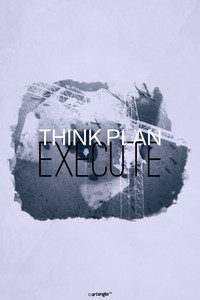 Seven Rays Think Plan Execute Paper Print - Quotes & Motivation ...