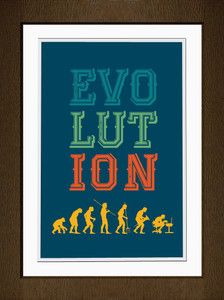 EVOLUTION - FRAMED POSTER Paper Print - Typography posters in India ...