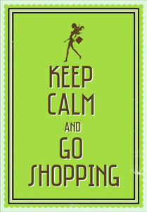 Posterhouzz Keep Calm and go Shopping Fine Art Print - Quotes ...