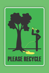 Please Recycle Funny Poster Paper Print - Animation & Cartoons, Quotes ...