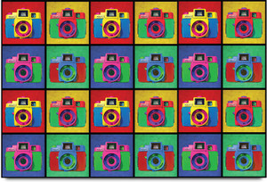 Colorful Camera Pop Art Collage Paper Print - Art & Paintings posters ...
