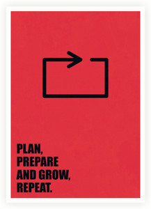 Plan Prepare And Grow, Repeat Business Quotes Paper Print - Quotes ...