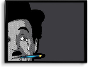 Charlie Chaplin Illustration Paper Print - Typography, Humor, Gaming ...
