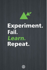 Experiment, Fail, Learn, Repeat Paper Print - Bluegape posters - Buy ...
