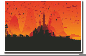 Posterhouzz Army invading castle Fine Art Print - Art & Paintings ...