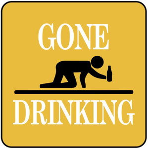 EurekaDesigns Poster Gone Drinking Paper Print, Rolled Paper Print ...