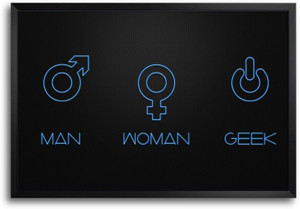 RangeeleInkers Man Woman Geek Laminated Frame Poster Paper Print ...