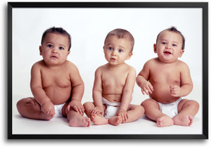RangeeleInkers Cute 3 Babies Laminated Frame Poster Paper Print ...