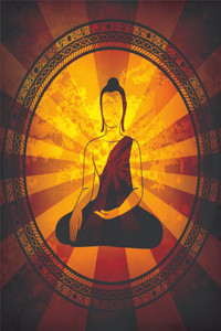 Buddha Round Buddha Paper Print - Religious posters in India - Buy art ...