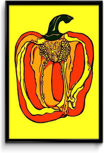 Inside of a Capsicum Paper Print - TV Series, Minimal Art posters in ...