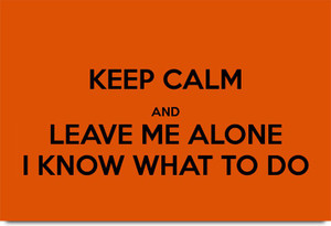 Keep Calm and Leave me Alone I know what to do Paper Print - Quotes ...