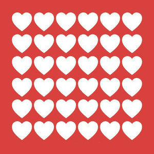 Hearts in an Array - Wedding Autographable Fine Art Print - Decorative ...