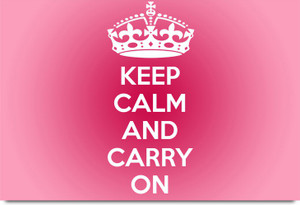 Keep Calm and Carry On (Pink) Paper Print - Quotes & Motivation posters ...