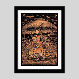 Alien Lalon Laminated & Framed, Dual-Utility (Wall Mounted and Desktop ...