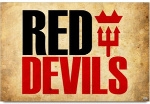 Red Devils Football Player Paper Print - Sports posters in India - Buy ...