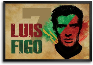 Luis Figo Portgal Football FIFA Framed Paper Print - Sports posters in ...