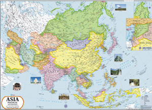 Asia Political Map Paper Print - Maps posters in India - Buy art, film ...