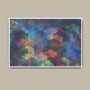Modern Triangle Art Epic Wall Hang Fine Art Print - Abstract posters in ...