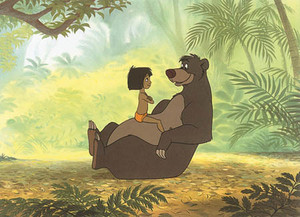 Mowgli and Baloo Fine Art Print - Disney posters - Animation & Cartoons ...