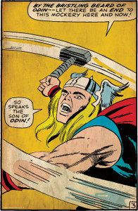 Thor - bristling beard poster (Officially Licensed) Paper Print ...