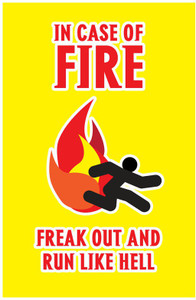 In Case of Fire Freak out Paper Print - Humor posters in India - Buy ...