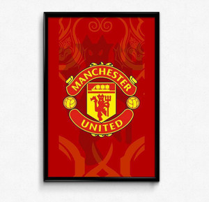 Manchester Is Red Paper Print - Sports, Abstract posters in India - Buy ...