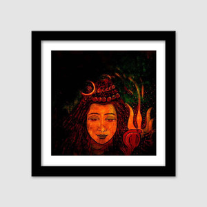 Shiv Shambhu Laminated & Framed Wall Mounted Photographic Paper ...