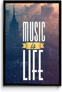 Music is Life Paper Print - Decorative, Minimal Art posters in India ...