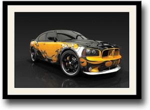 Yellow Modified Super Car Fine Art Print - Vehicles posters in India ...