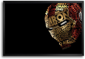 ShopMantra Iron Man Typography Mask Laminated Frame Poster Paper Print ...