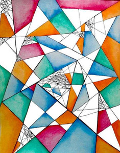 Abstract Triangle Artwork | Artist: Karan Mehta Photographic Paper ...