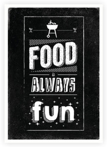 Food is Always Fun Restaurant Wall Decor Quotes Poster Paper Print ...