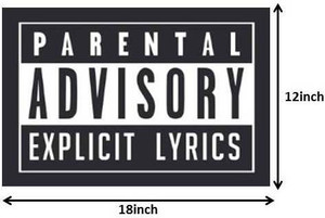 Parental Advisory Explicit Lyrics Paper Print - Music posters in India ...