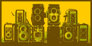 Vintage Camera Collage Paper Print - Abstract posters in India - Buy ...