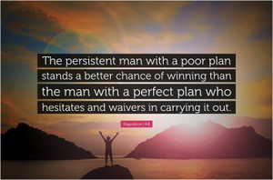 Persistent Man Motivational Quote Poster Paper Print - Quotes ...