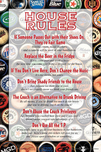 Posterhouzz House Rulez Fine Art Print - Quotes & Motivation ...